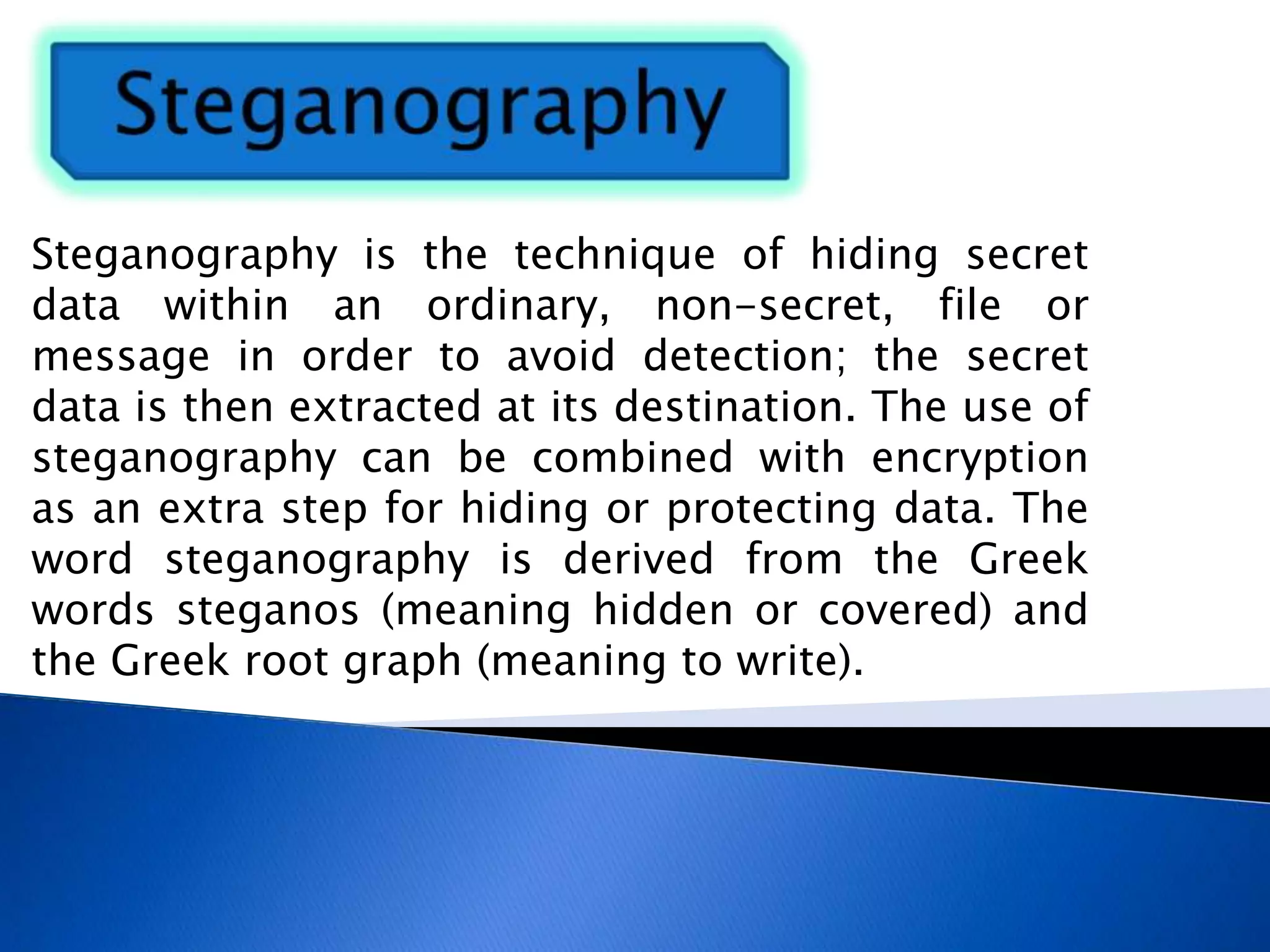 Steganography | PPTX