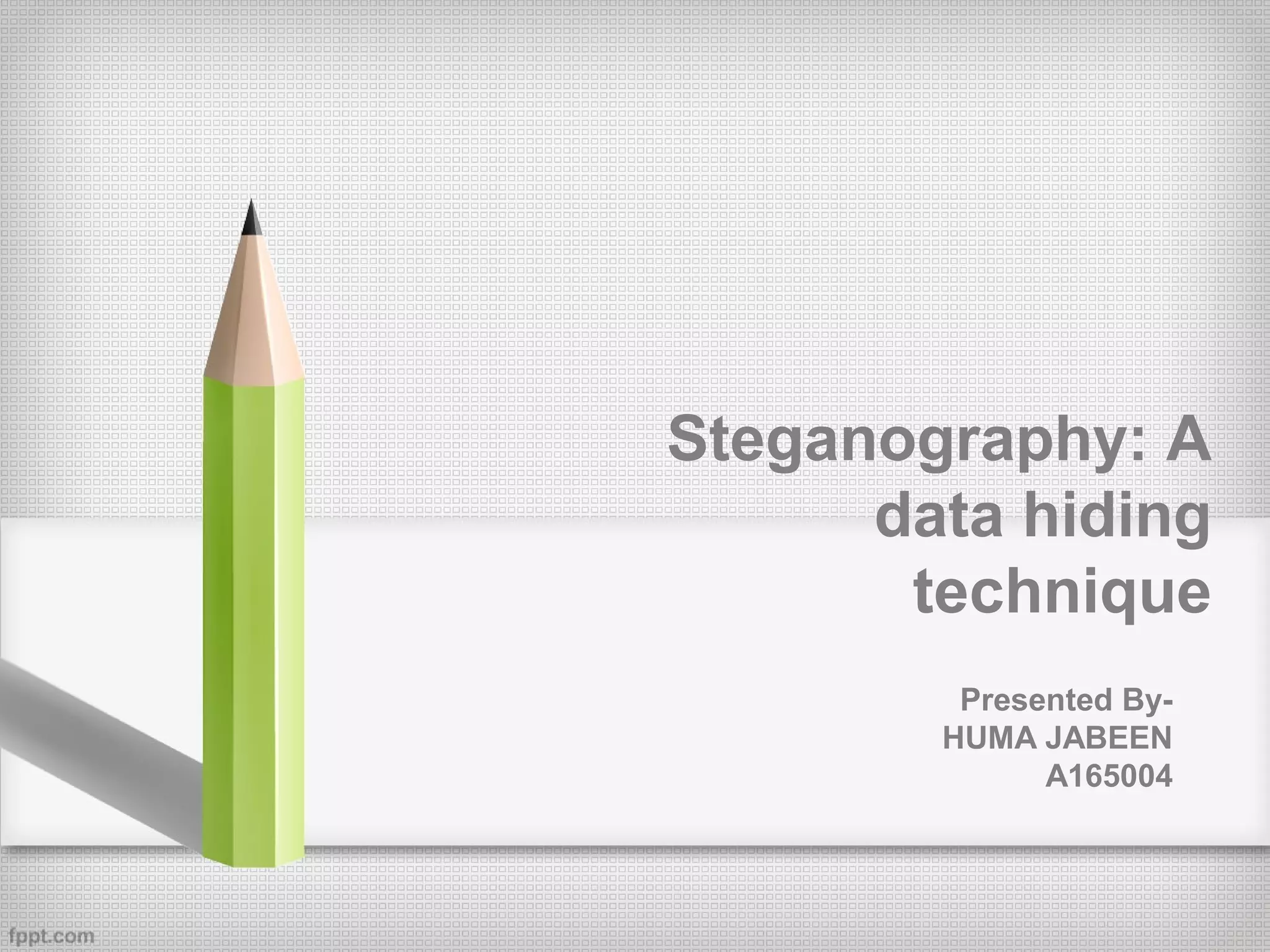 Steganography | PPT