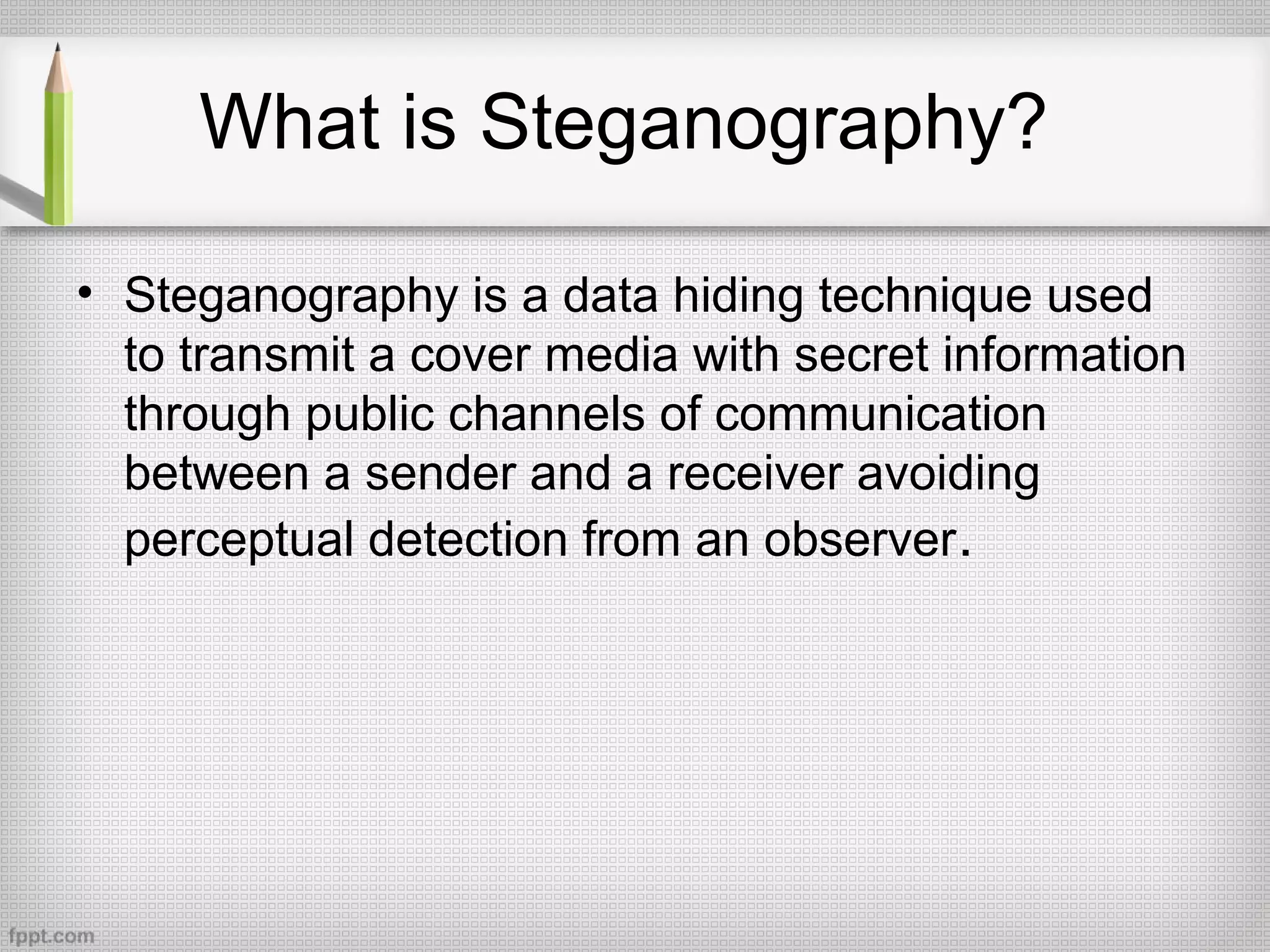 Steganography | PPT