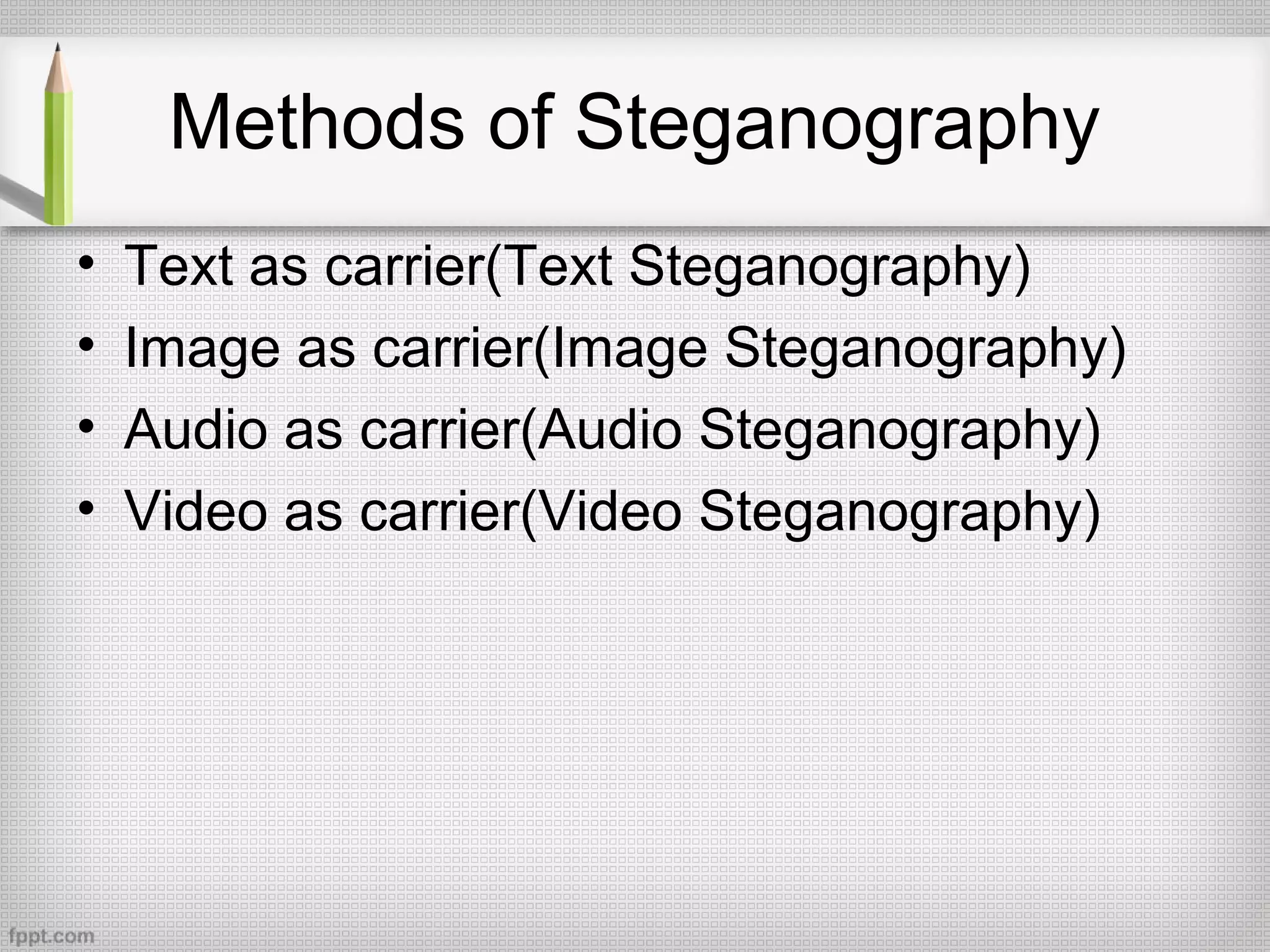 Steganography | PPT