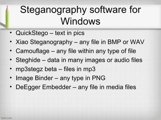 Steganography | PPT
