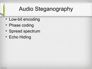 Steganography | PPT | Web Design and HTML | Internet