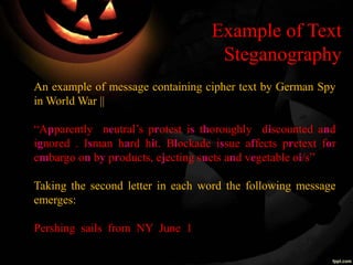 Steganography flooding | PPTX