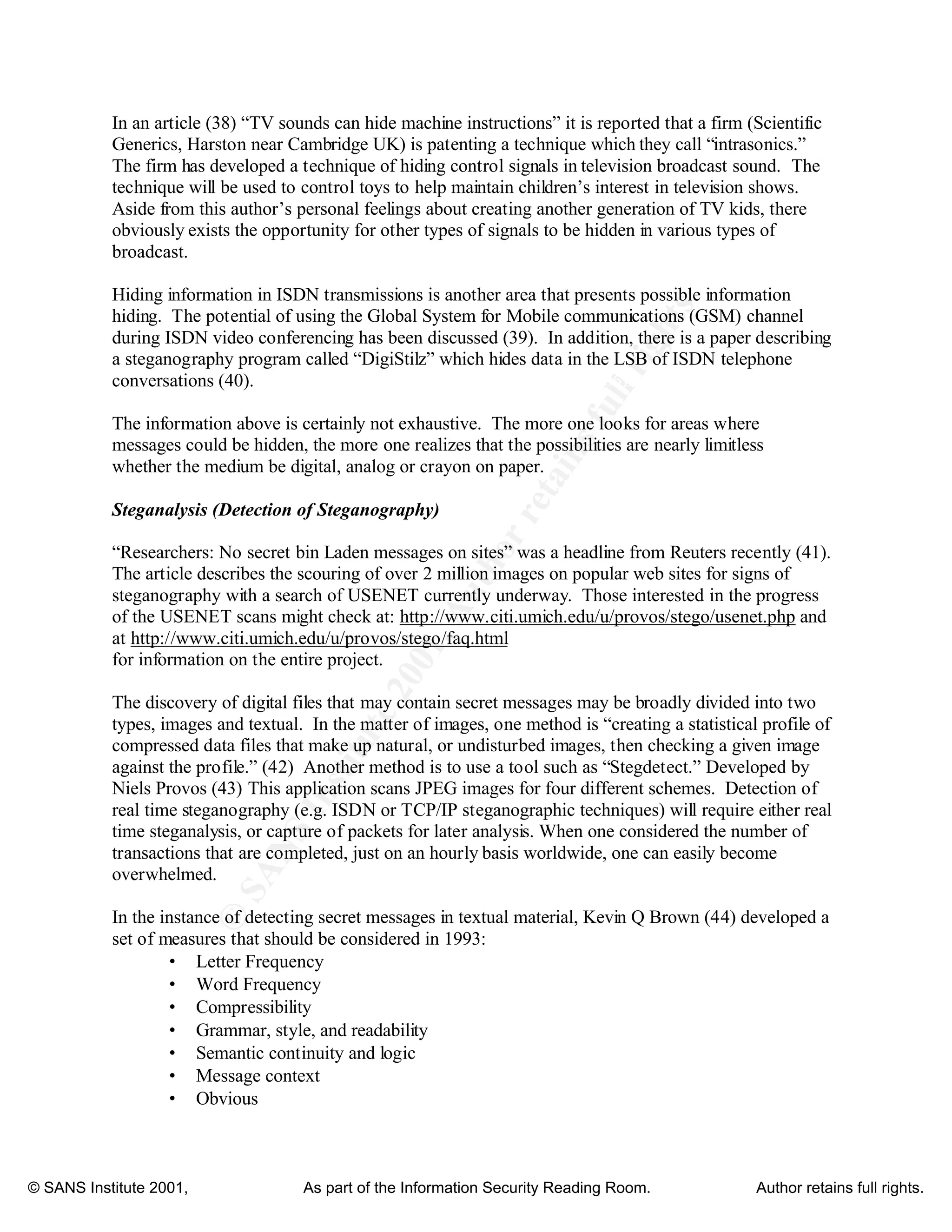 Steganography past-present-future 552 | PDF