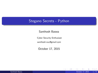 Stegano Secrets - Python | PPT