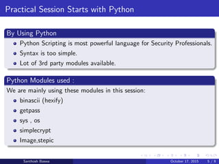 Stegano Secrets - Python | PPT