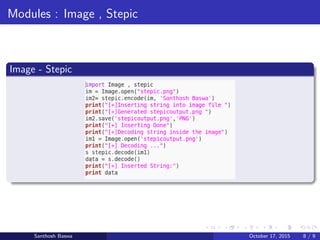 Stegano Secrets - Python | PPT