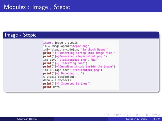 Stegano Secrets - Python | PPT | Free Download