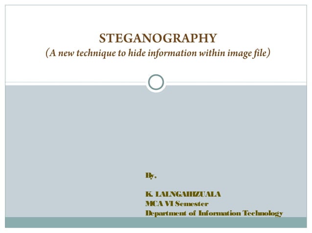 Steganography | PPT | Computing | Technology & Computing