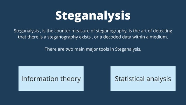 Steganography and steganalysis | PPT