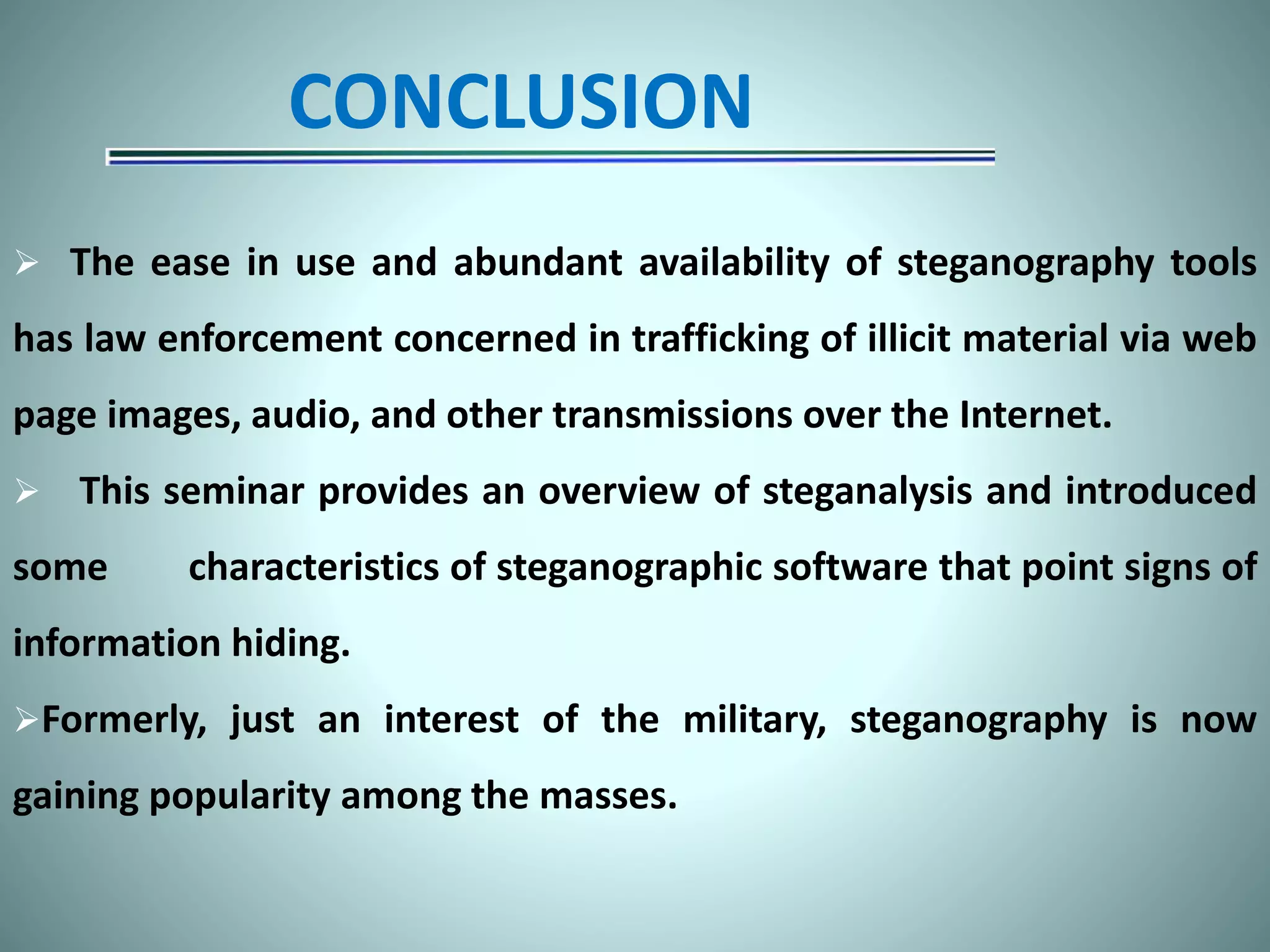 Steganography and watermarking | PPTX