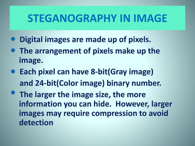 Steganography and watermarking | PPTX