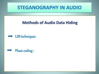 Steganography and watermarking | PPTX