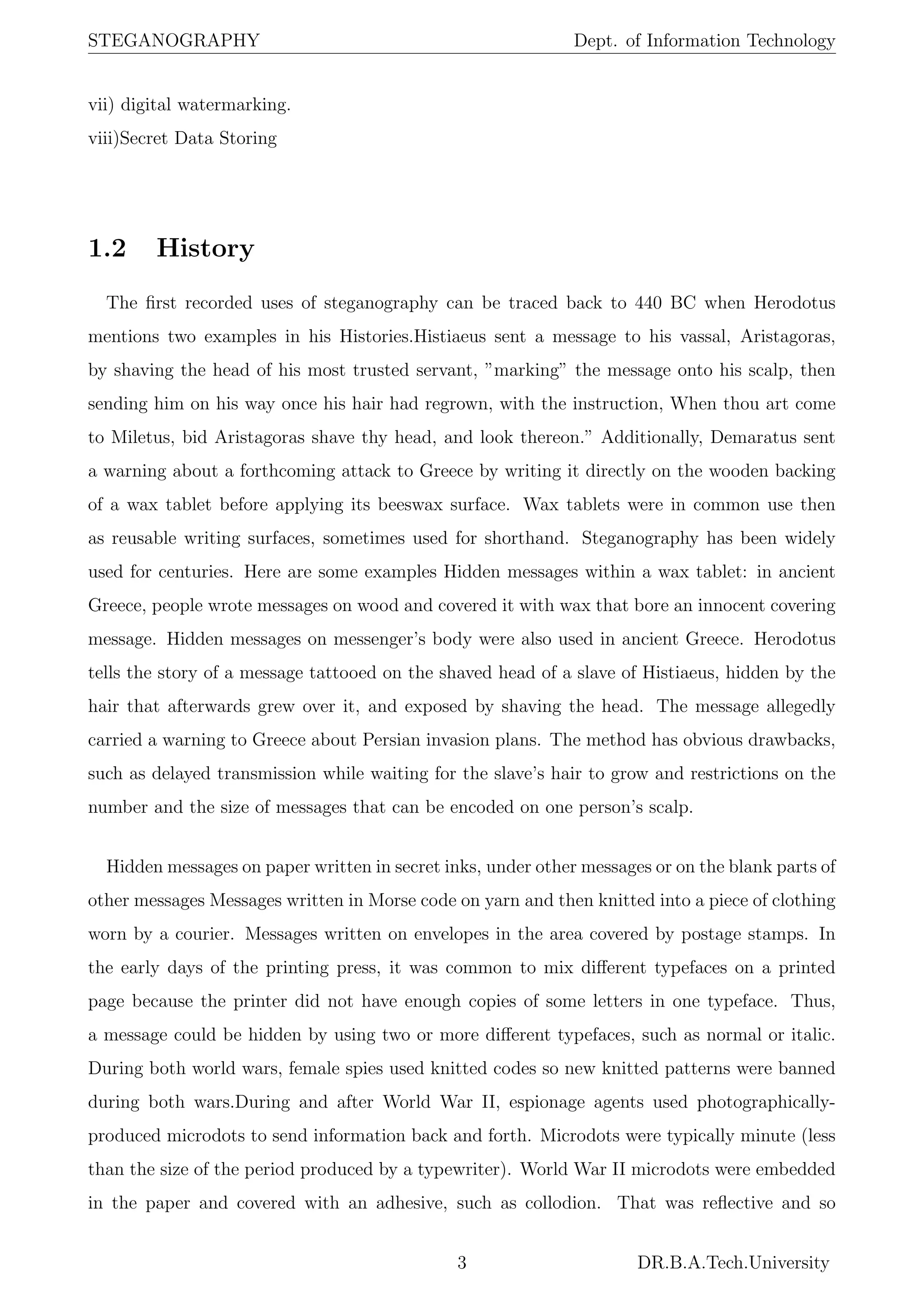 Steganography final report | PDF