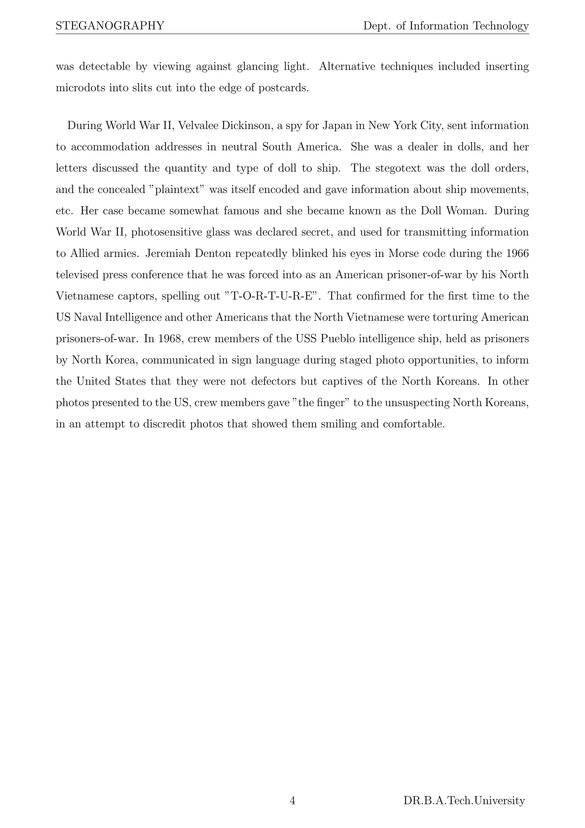 Steganography final report | PDF