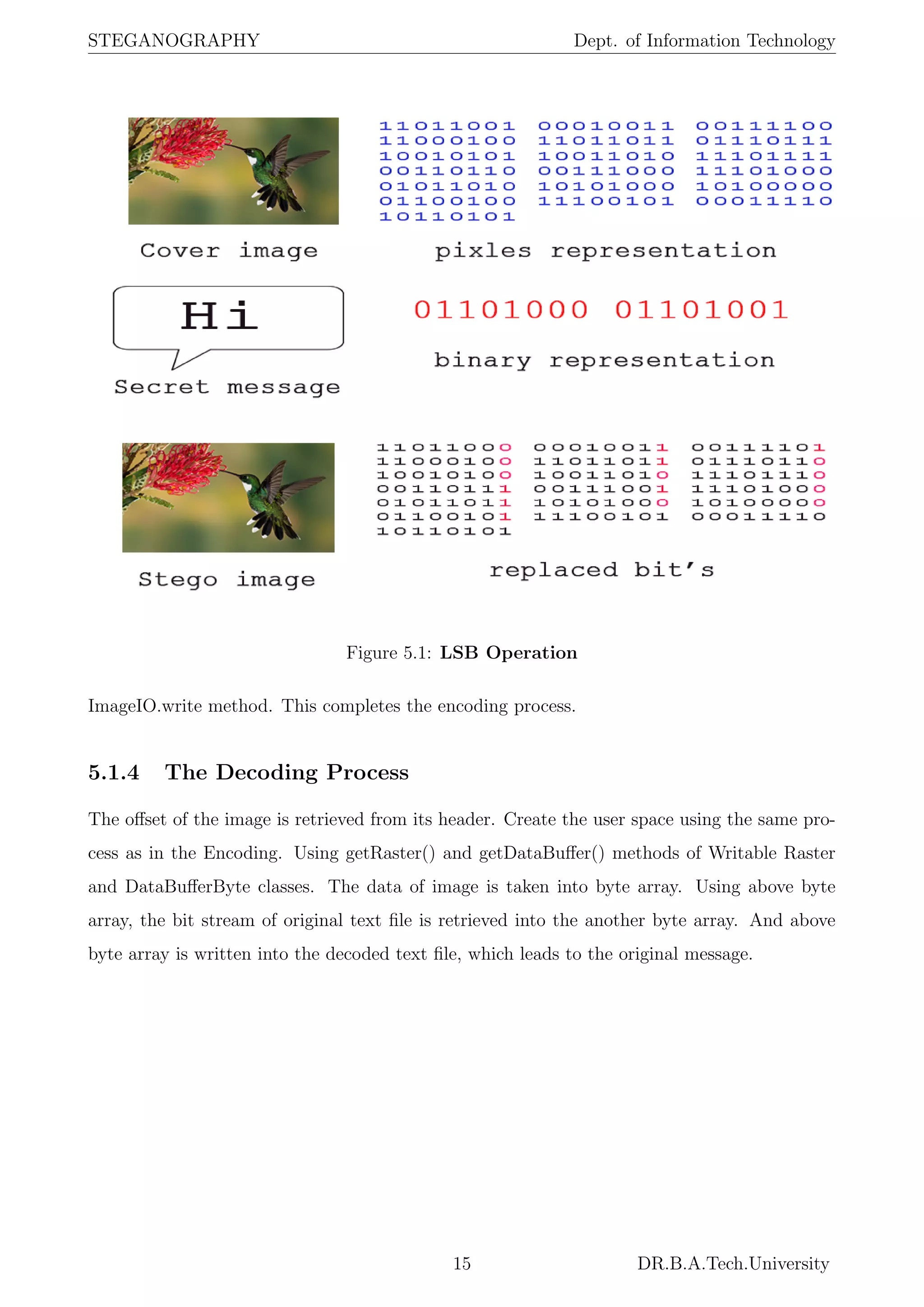 Steganography final report | PDF