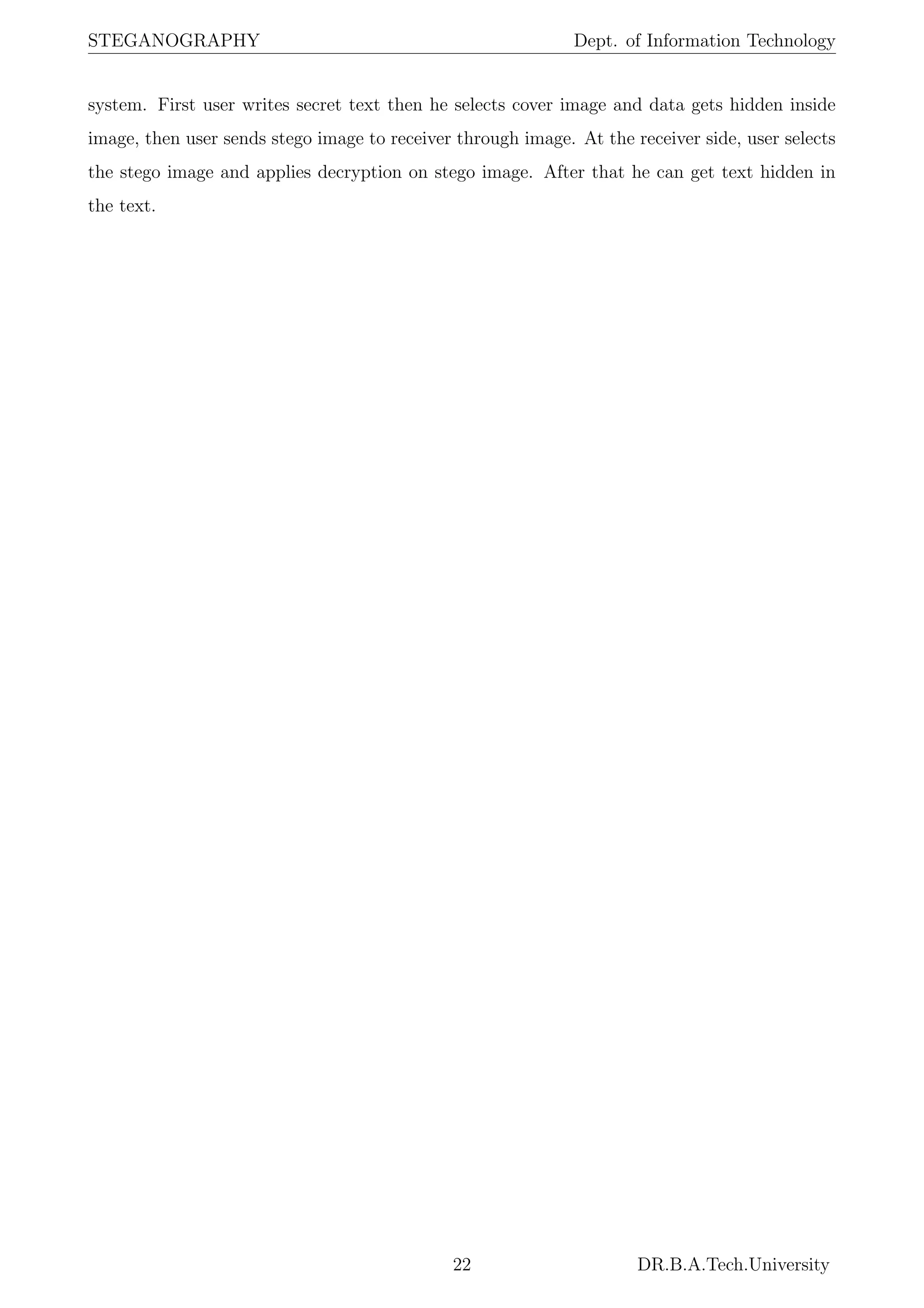 Steganography final report | PDF