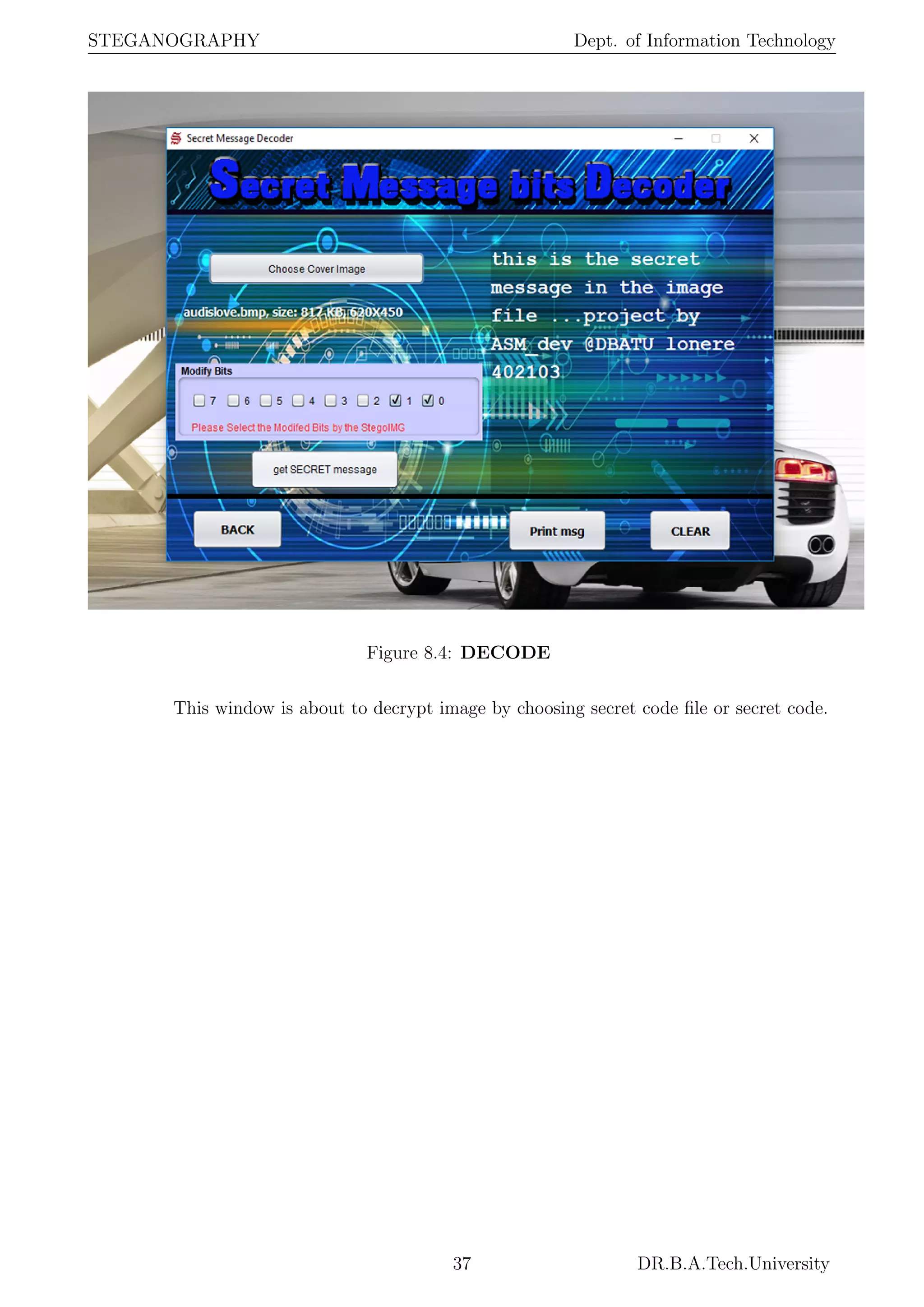 Steganography final report | PDF