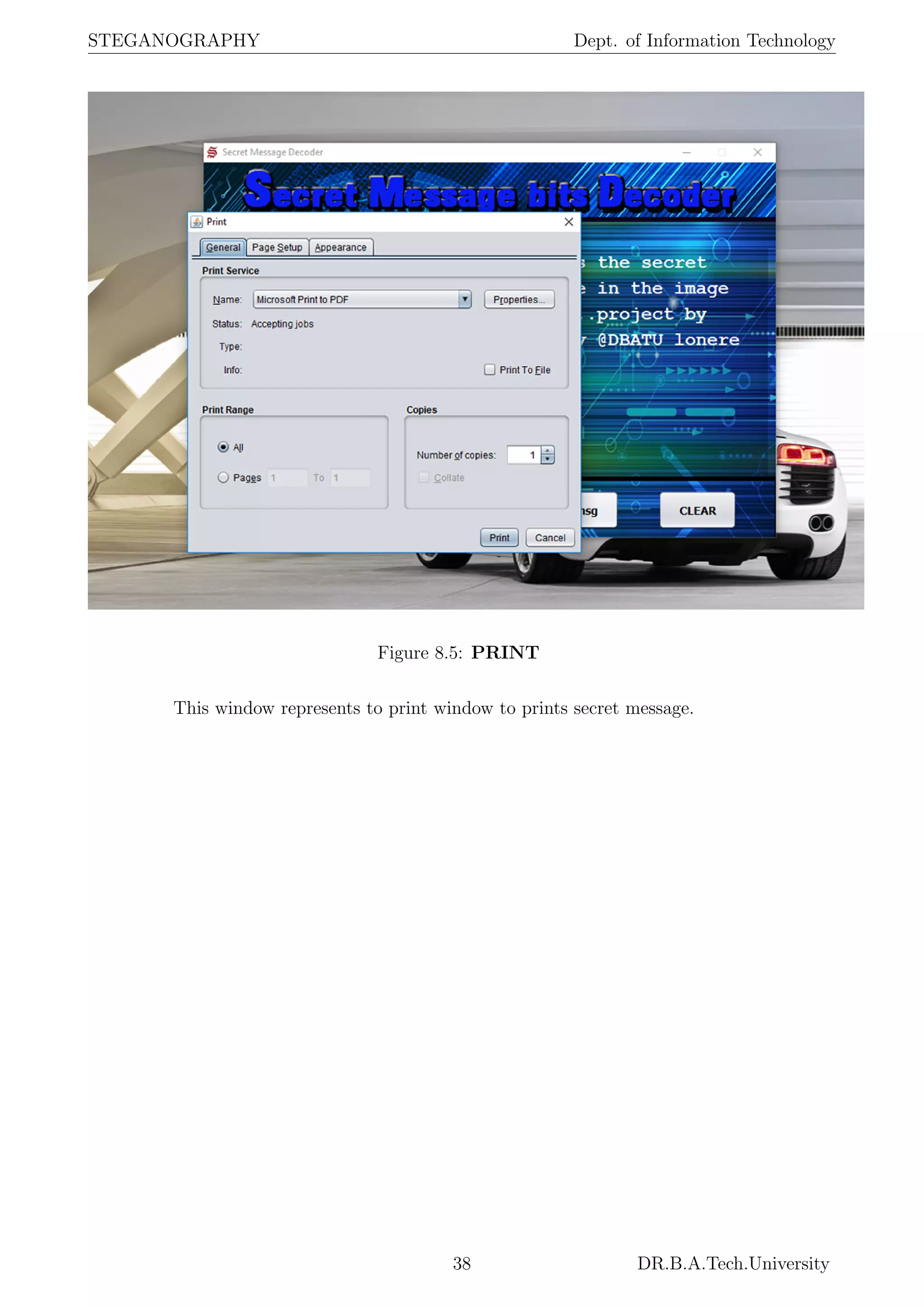 Steganography final report | PDF