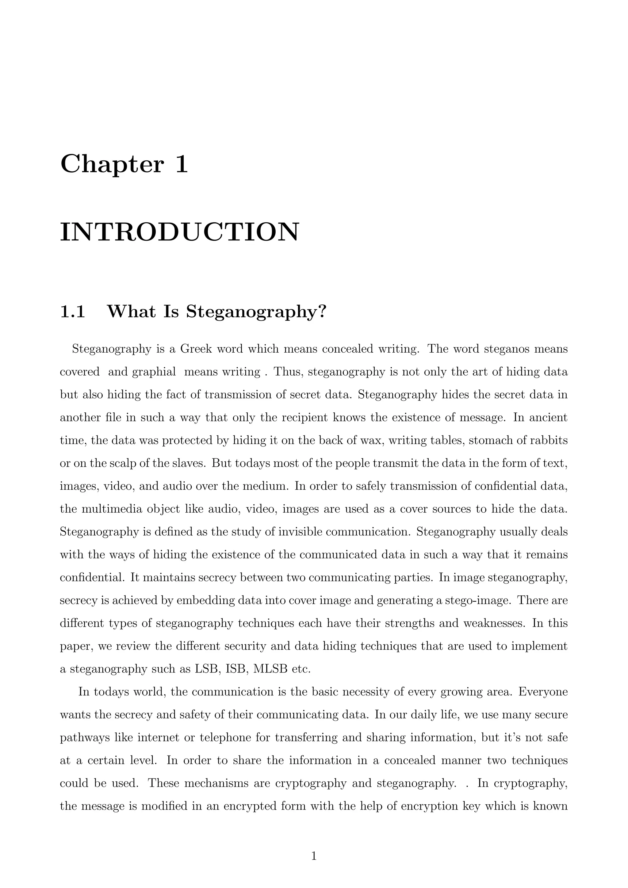 Steganography final report | PDF