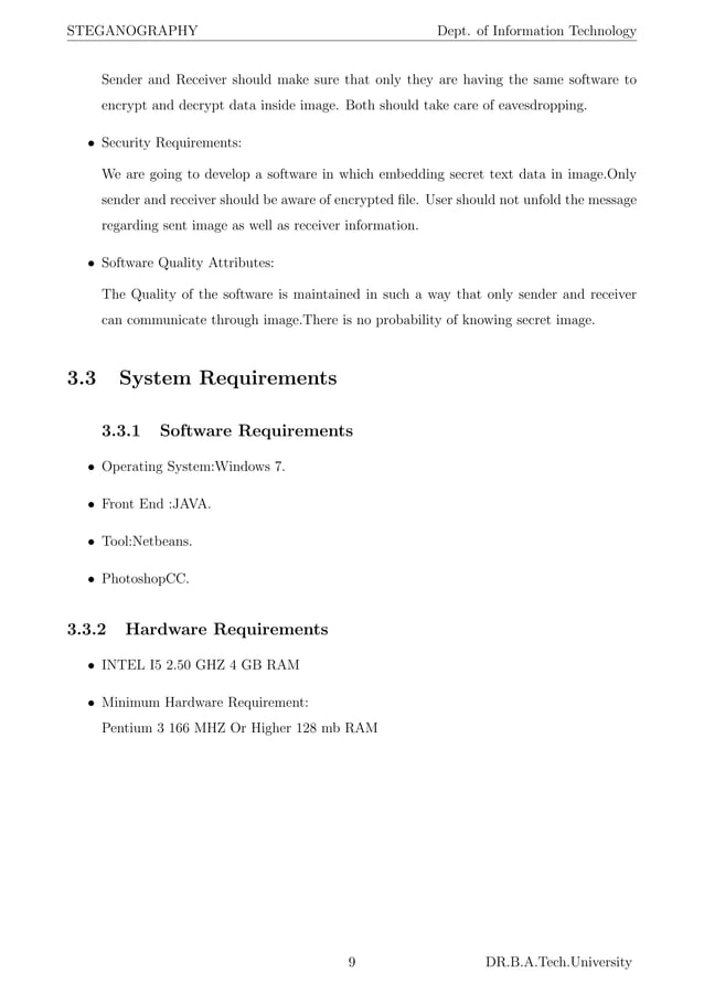 Steganography final report | PDF