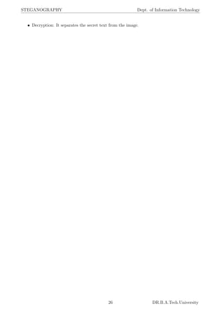 Steganography final report | PDF