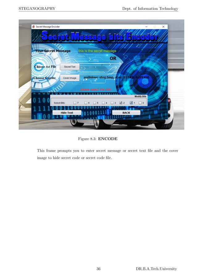 Steganography final report | PDF