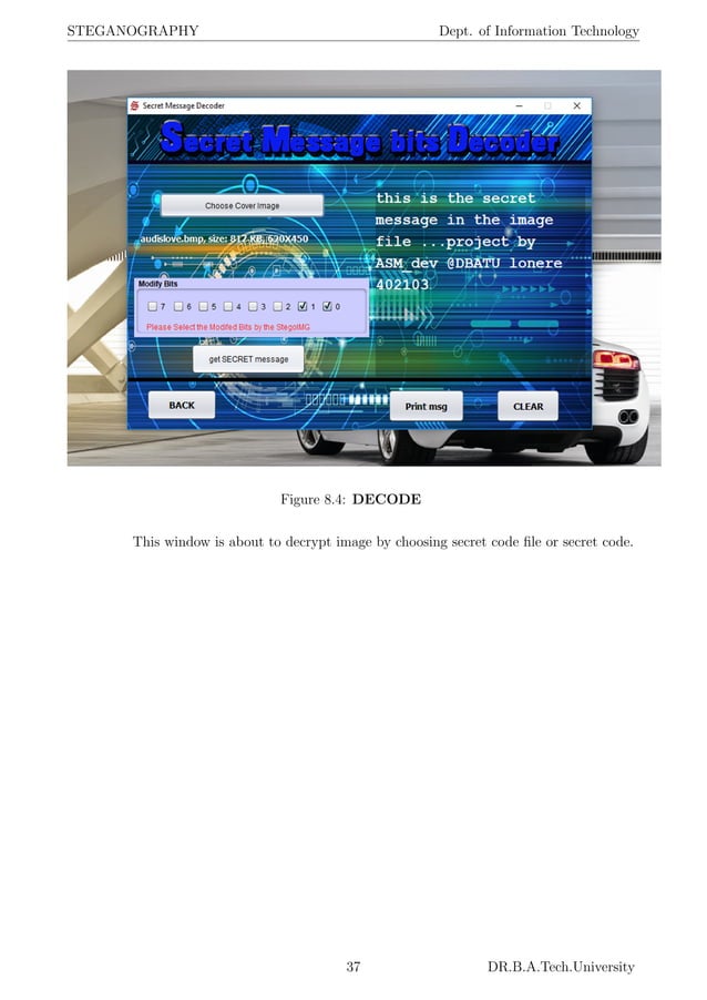 Steganography final report | PDF