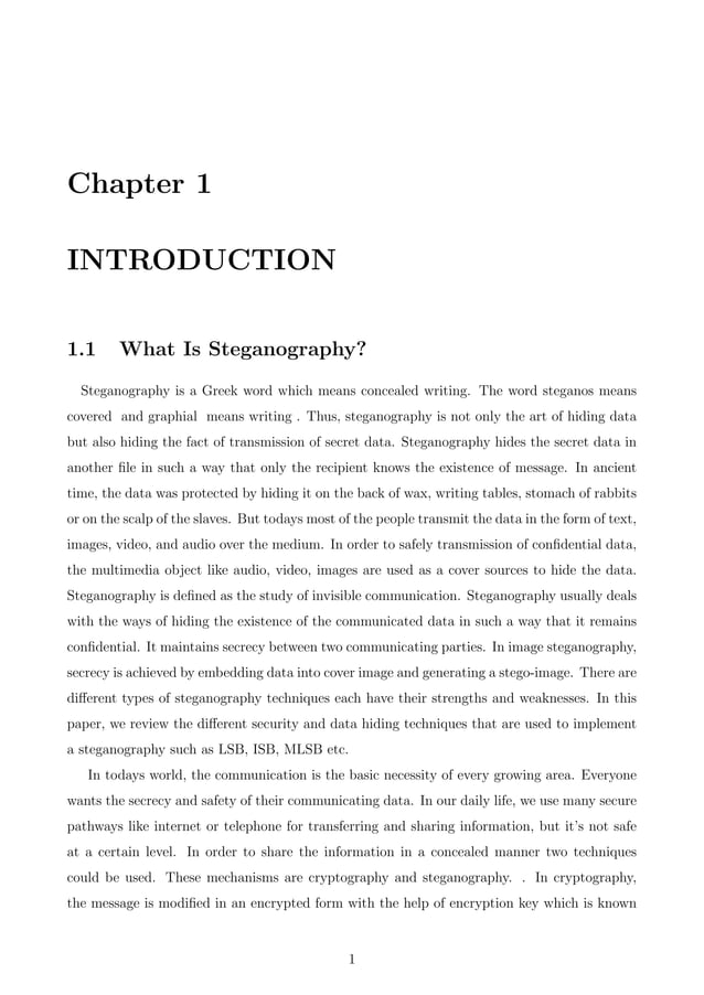 Steganography final report | PDF