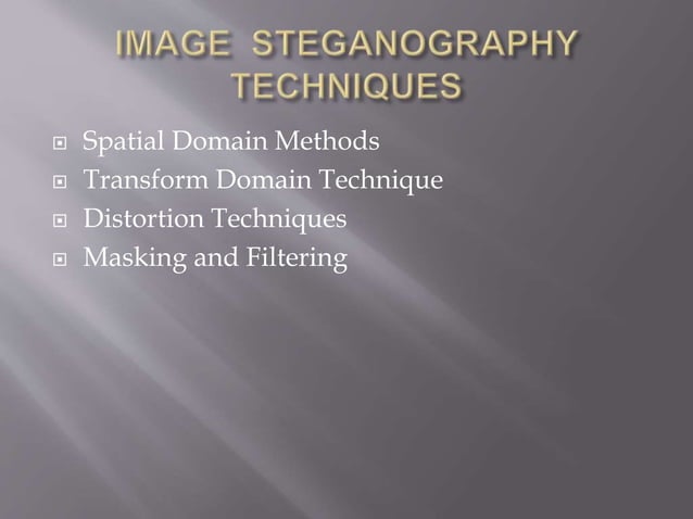 Steganography in images | PPTX