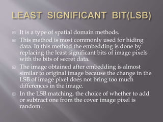 Steganography in images | PPTX