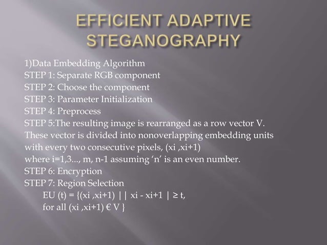 Steganography in images | PPTX