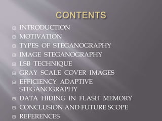 Steganography in images | PPTX