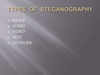 Steganography in images | PPTX
