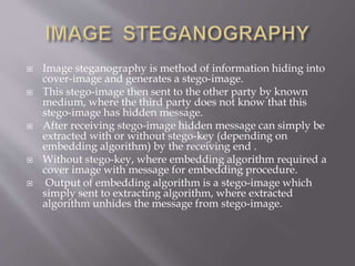 Steganography in images | PPTX