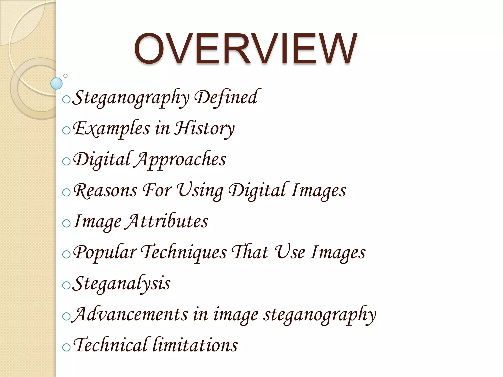 Steganography in images | PPTX