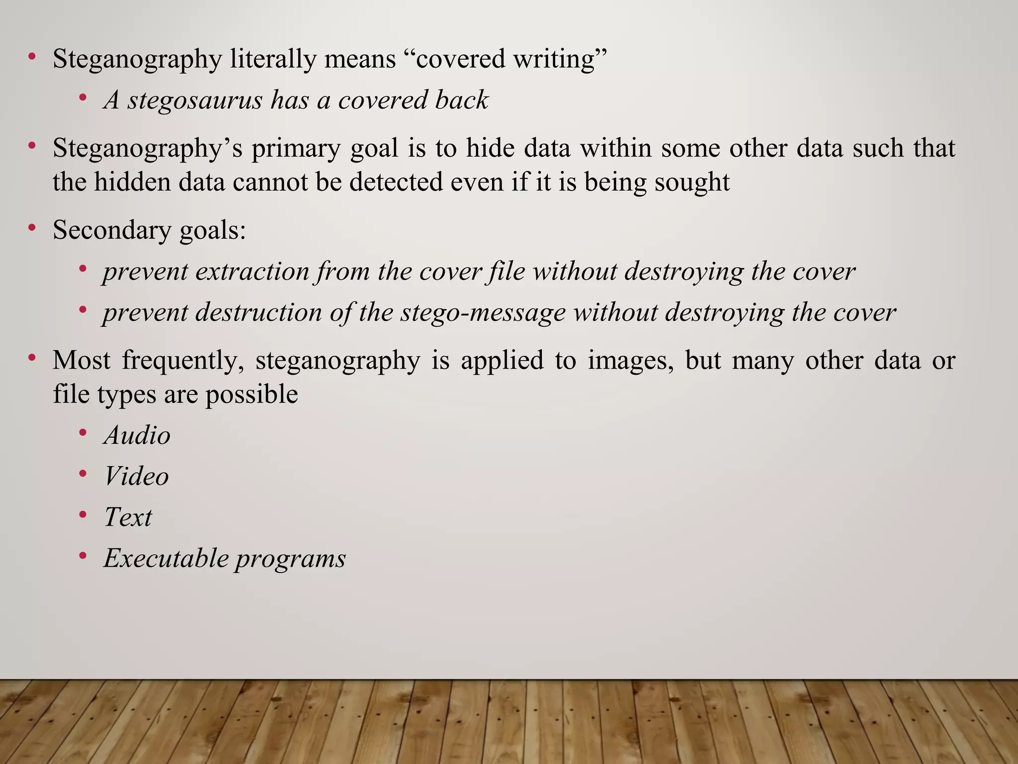 Steganography ppt | PPT