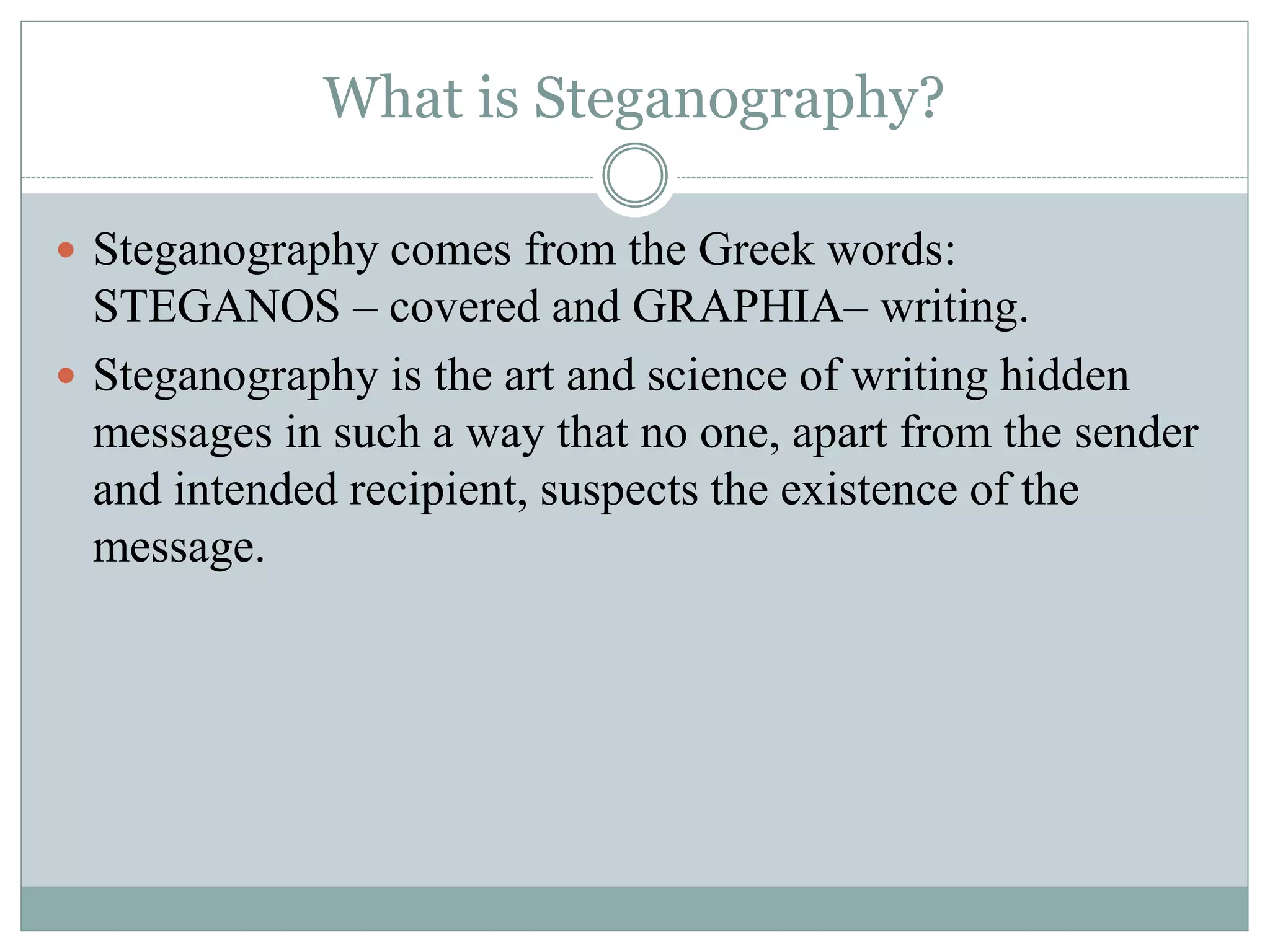 Steganography and its techniques | PPTX