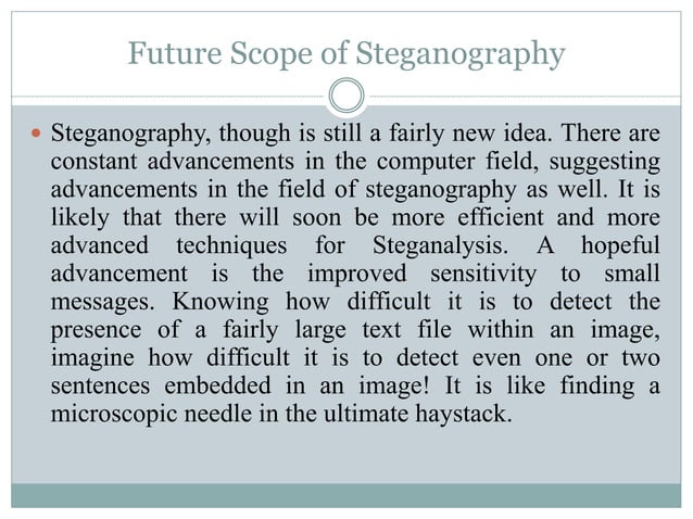 Steganography and its techniques | PPTX
