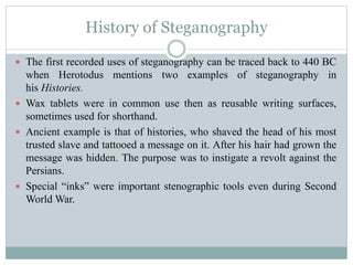 Steganography and its techniques | PPTX