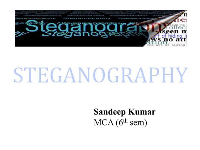 Steganography | PPTX