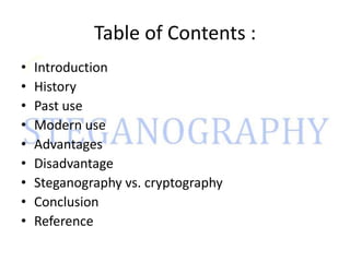 Steganography | PPTX