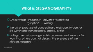 Steganography Presented By Prajwal Shrestha | PPT