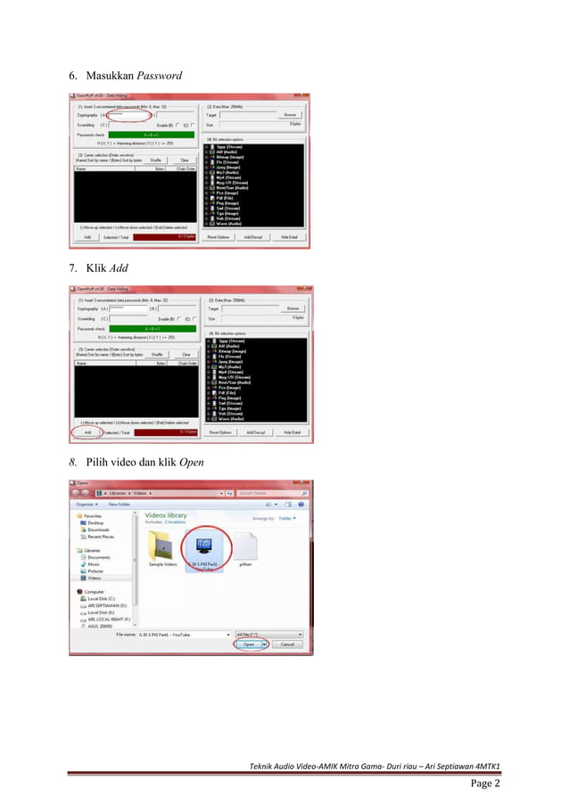 Menyimpan Pesan Rahasia - Steganography tutorial lengkap openpuff | PDF