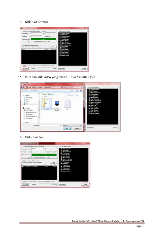 Menyimpan Pesan Rahasia - Steganography tutorial lengkap openpuff | PDF