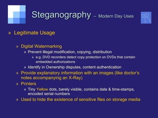 Steganography - The art of hiding data | PPT