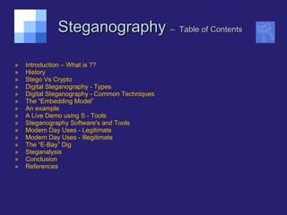 Steganography - The art of hiding data | PPT