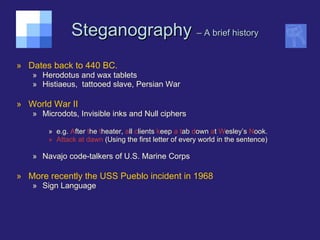 Steganography - The art of hiding data | PPT