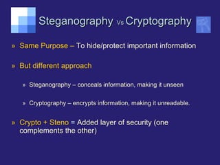 Steganography - The art of hiding data | PPT