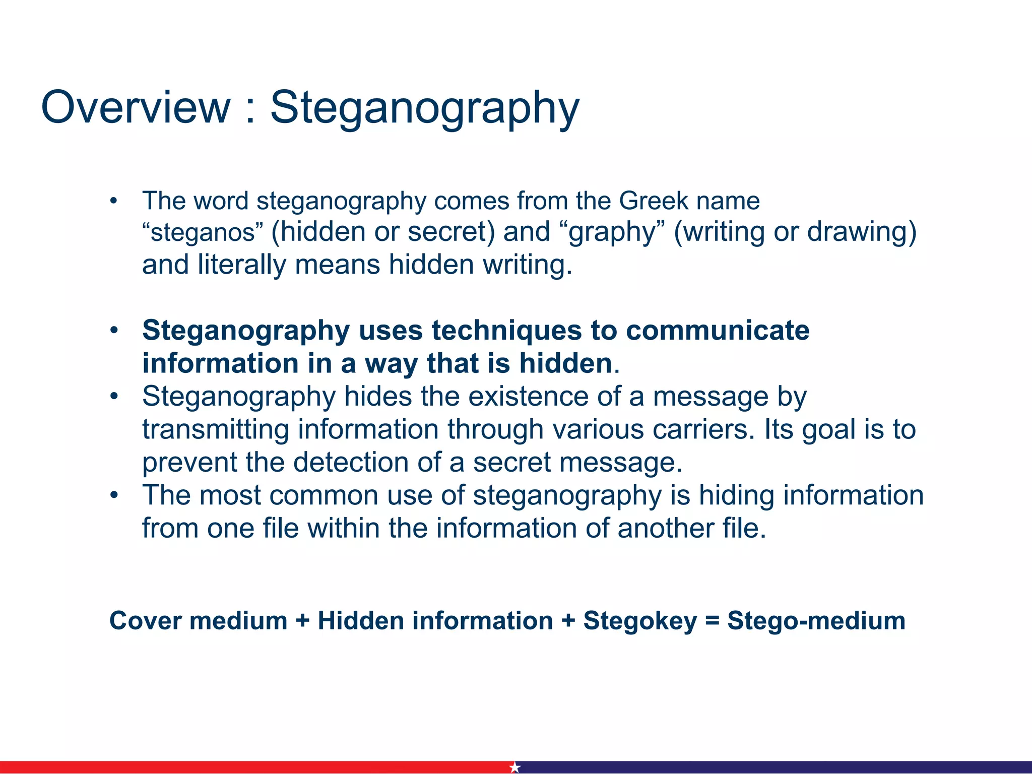 Steganoid - A tool for steganography | PDF